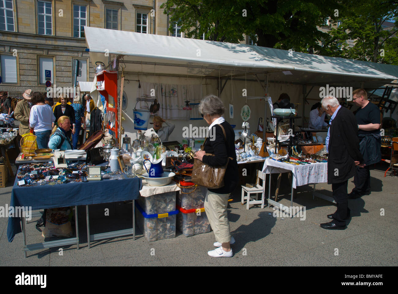 Strasse des 17 Juni antiques and flea market Tiergarten Berlin Germany ...