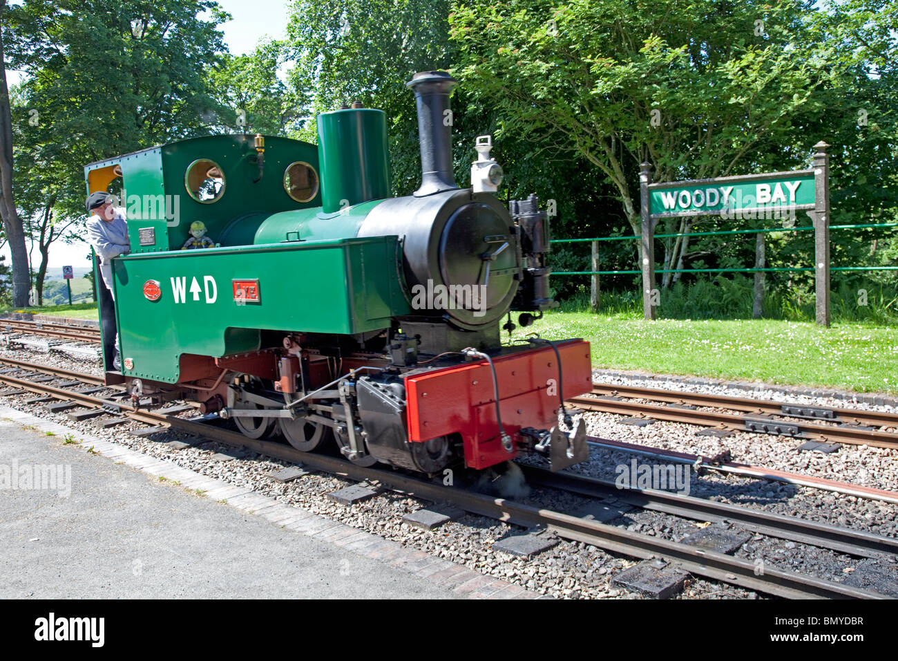 Steam train Lynton & Barnstaple narrow gauge railway Woody Bay Station ...