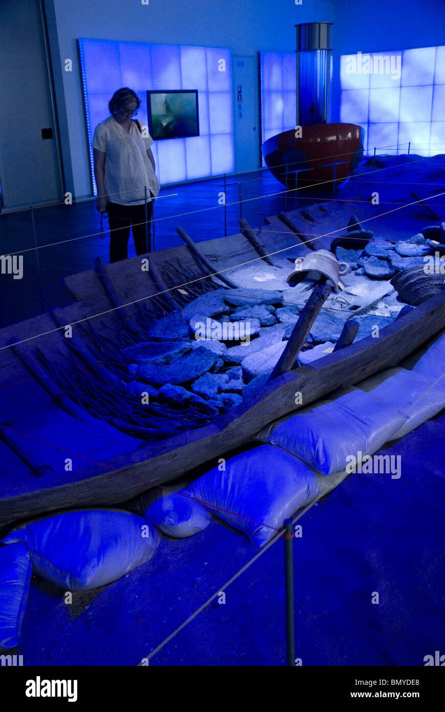 Replica of Phoenician boat named Mazarron 2 . National Museum of ...