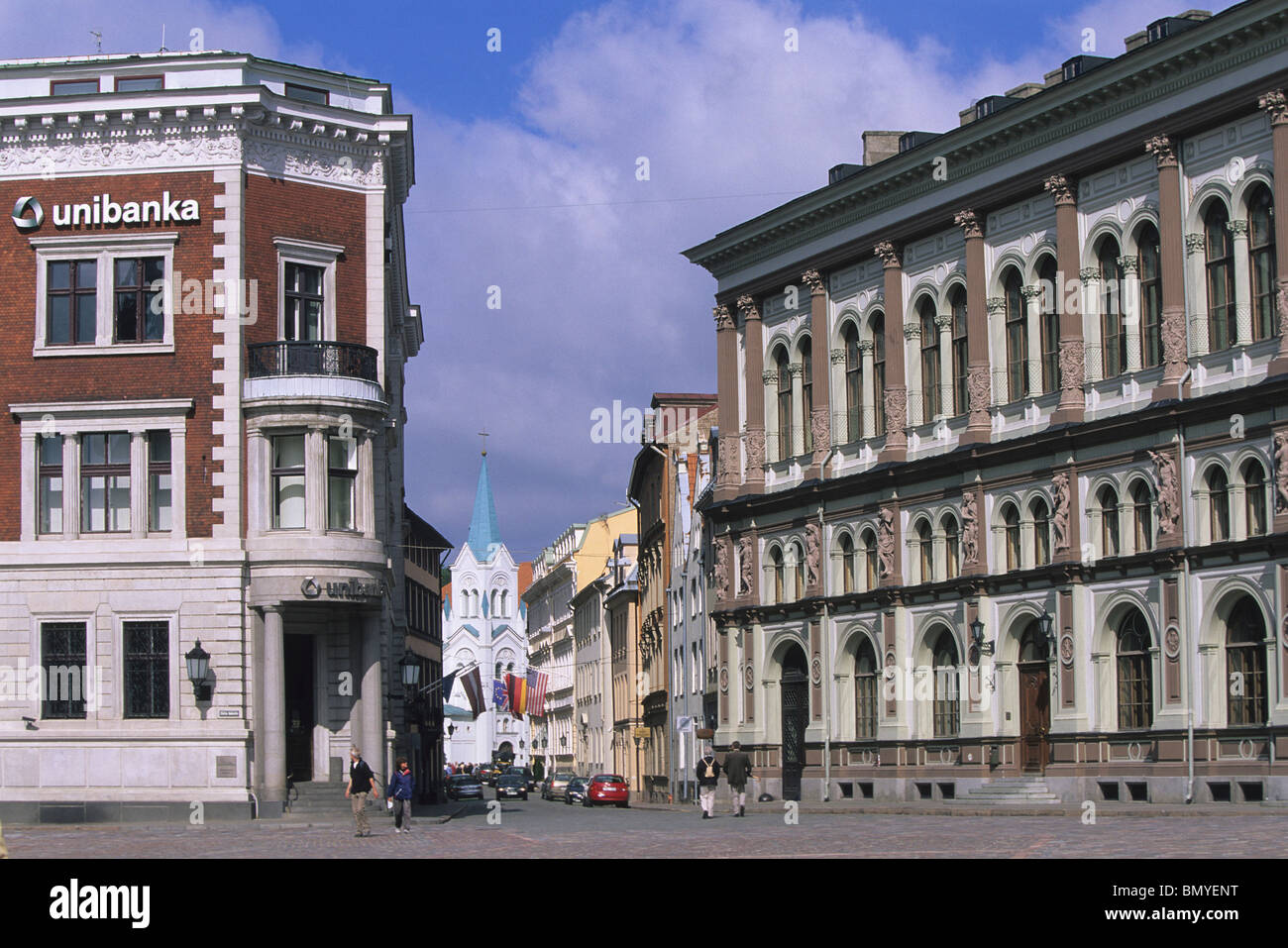 Latvia,Riga,Old Town ,Doma laukums square Stock Photo - Alamy