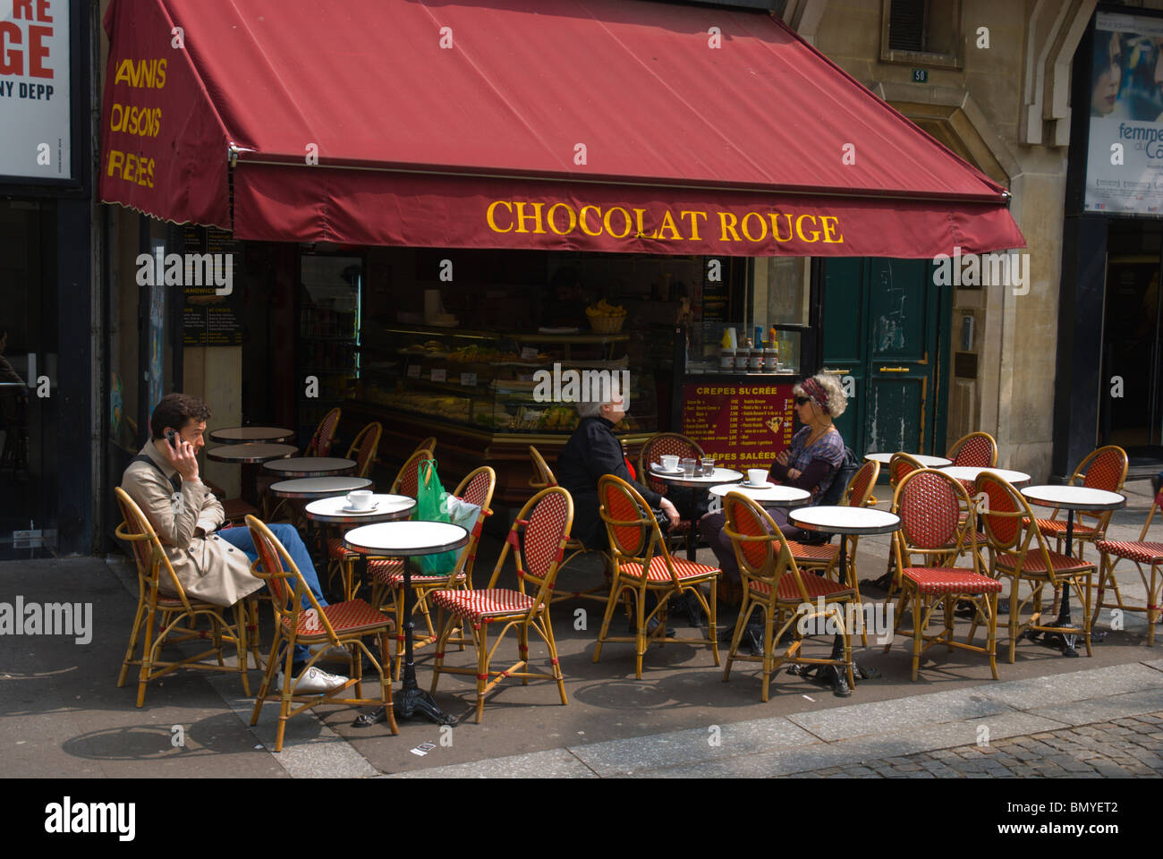 Cafe Rue Rambuteau Le Marais district central Paris France Europe Stock ...
