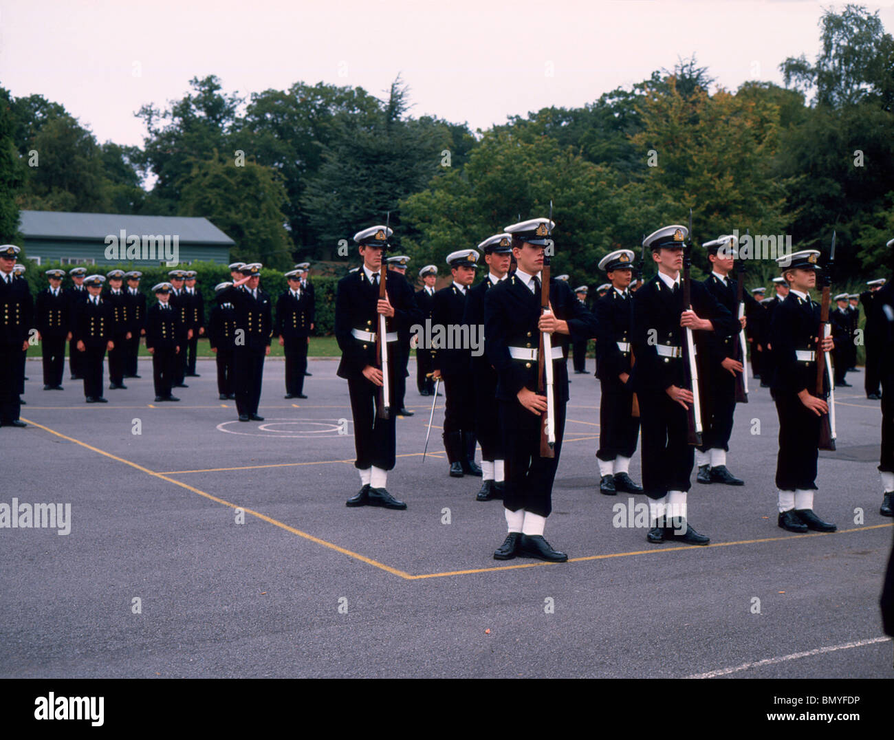 Pangbourne College parade, 1980's Stock Photo - Alamy