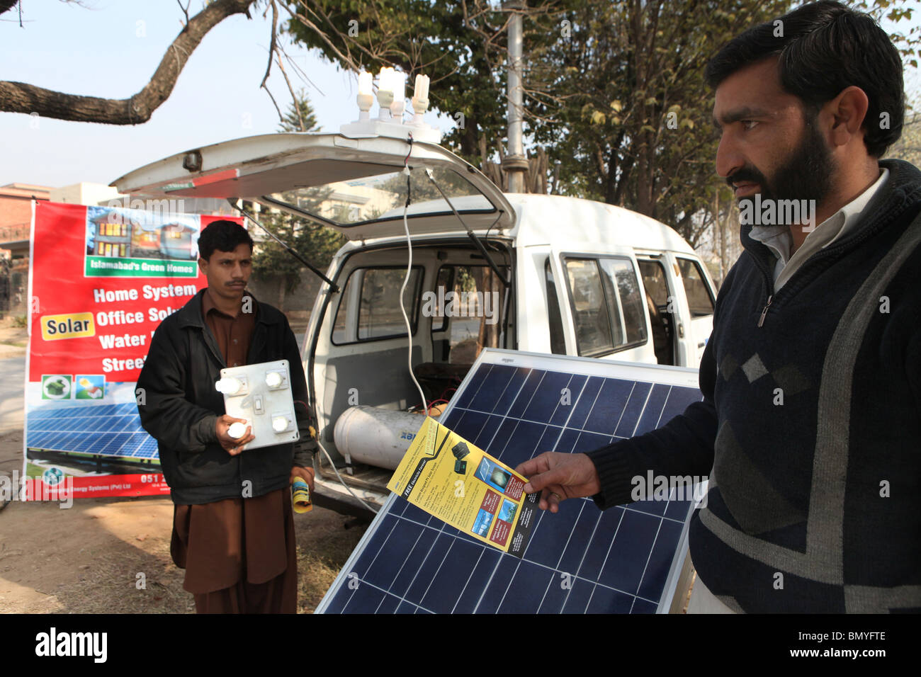 Solar salesman in Pakistan Stock Photo - Alamy