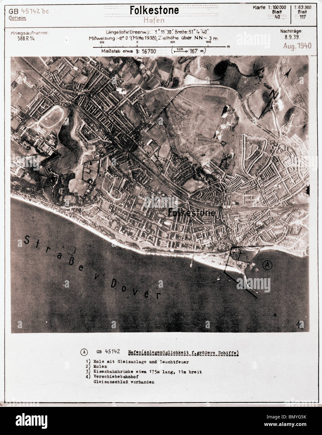Folkestone - Kent 8th September 1939 Harbour Stock Photo - Alamy