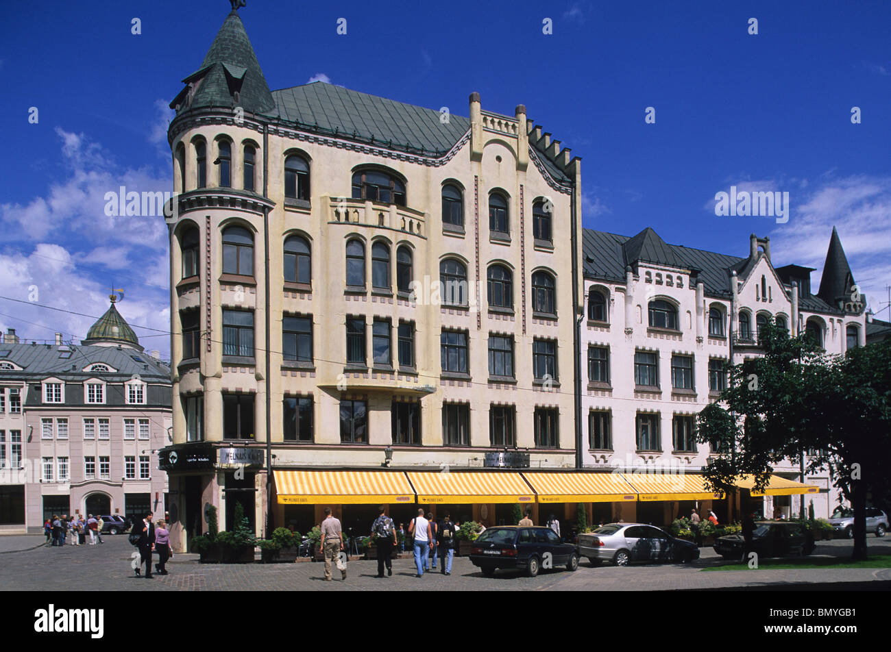 Latvia,Riga,Old Town ,Cat House Stock Photo - Alamy