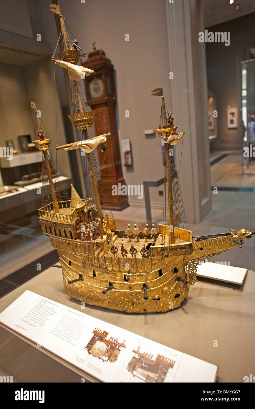 Automaton in the shape of a ship circa 1585, British Museum London GB ...