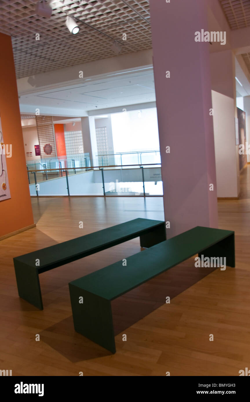 Two benches in Museum Stock Photo - Alamy
