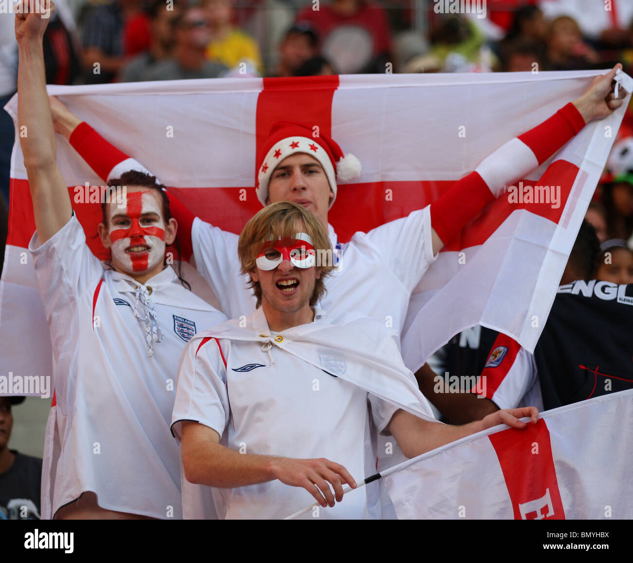 ENGLISH FANS SLOVENIA V ENGLAND NELSON MANDELA BAY STADIUM PORT ...