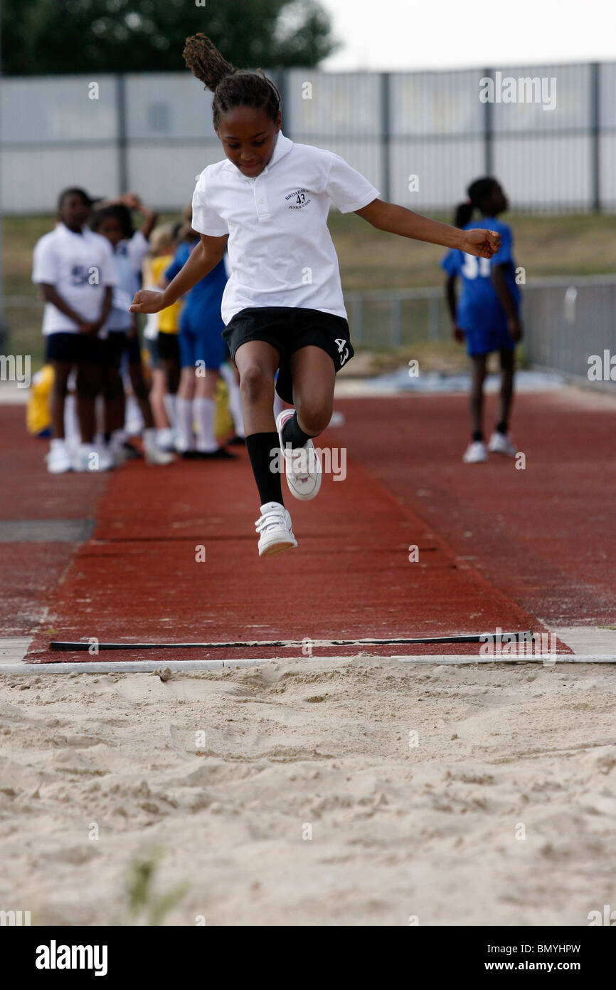 11-12 year olds compete in the Croydon primary schools' athletics ...