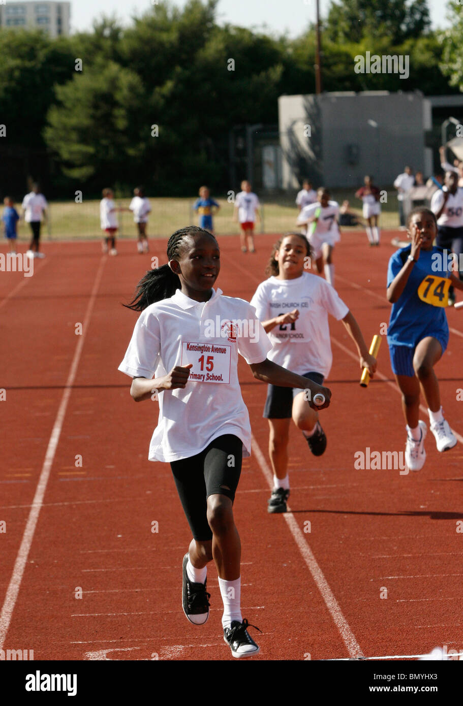 11-12 year olds compete in the Croydon primary schools' athletics ...