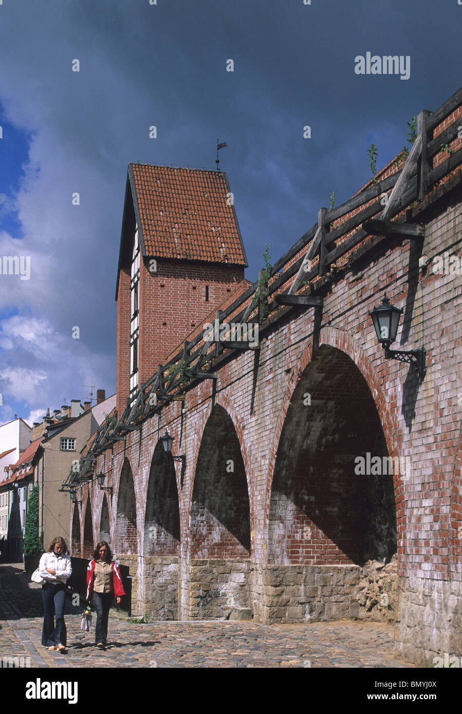 Latvia,Riga,Old Town ,Fortification wall Stock Photo - Alamy