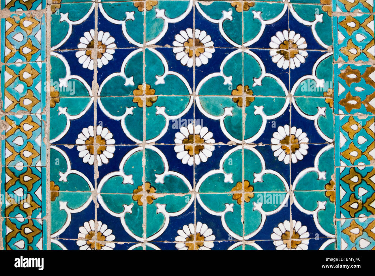 tiles of the hazrat ali mosque in Mazar-i-sharif (afghanistan Stock ...