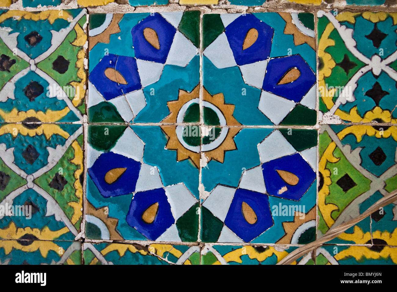 tiles of the hazrat ali mosque in Mazar-i-sharif (afghanistan Stock ...