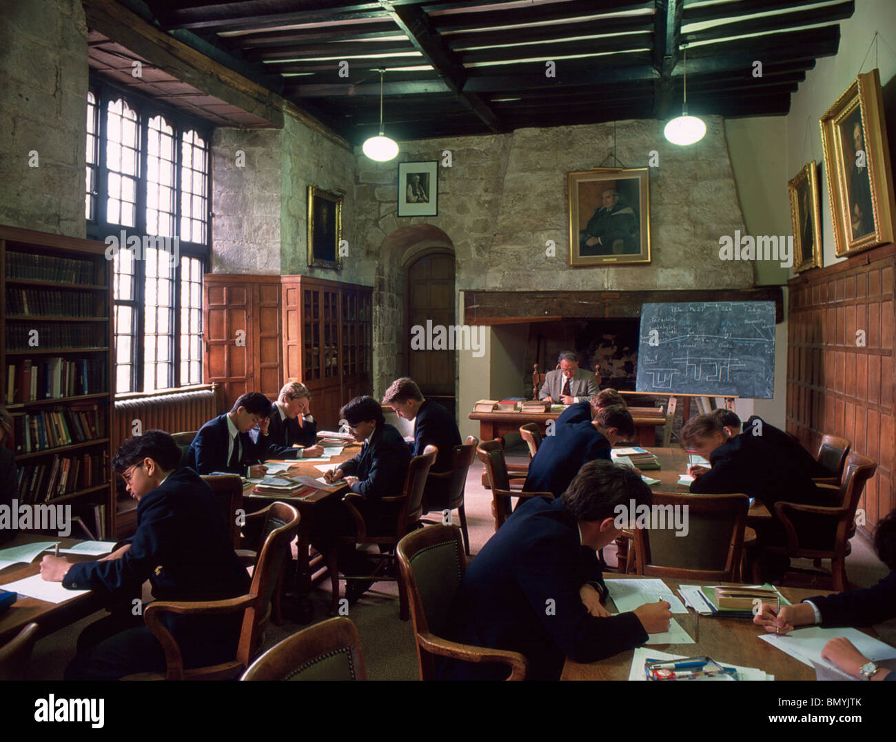 Repton School former sixth form common room, 1980's Stock Photo - Alamy