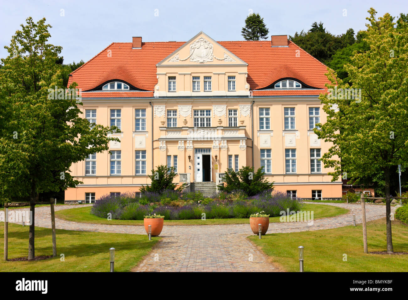 A historical manor house in Ruegen, Baltic Coast, Germany Stock Photo ...
