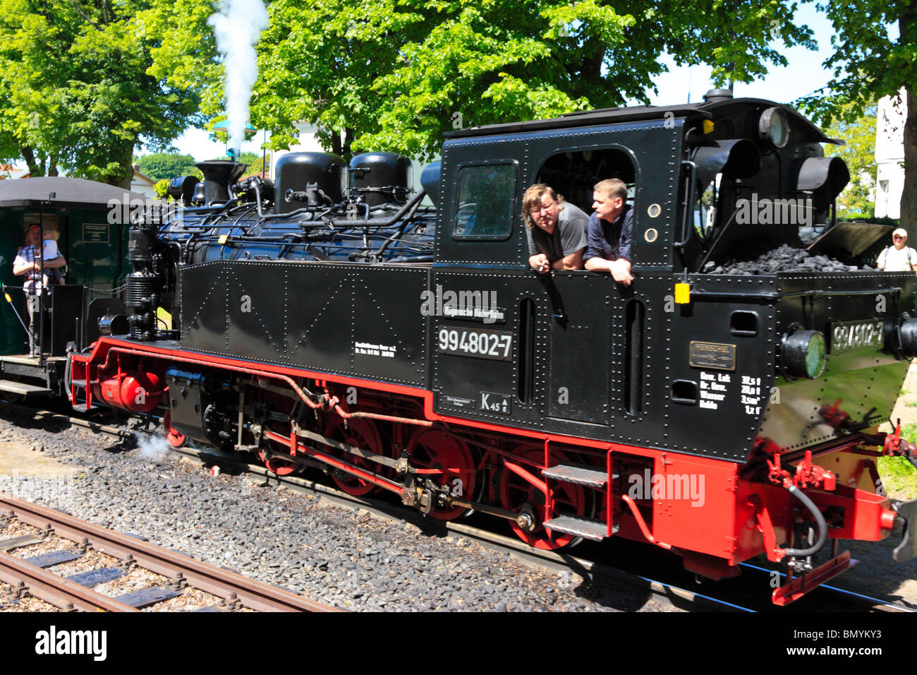 Narrow Gauge Steam Train "Rasender Roland" in Putbus, Ruegen Stock ...