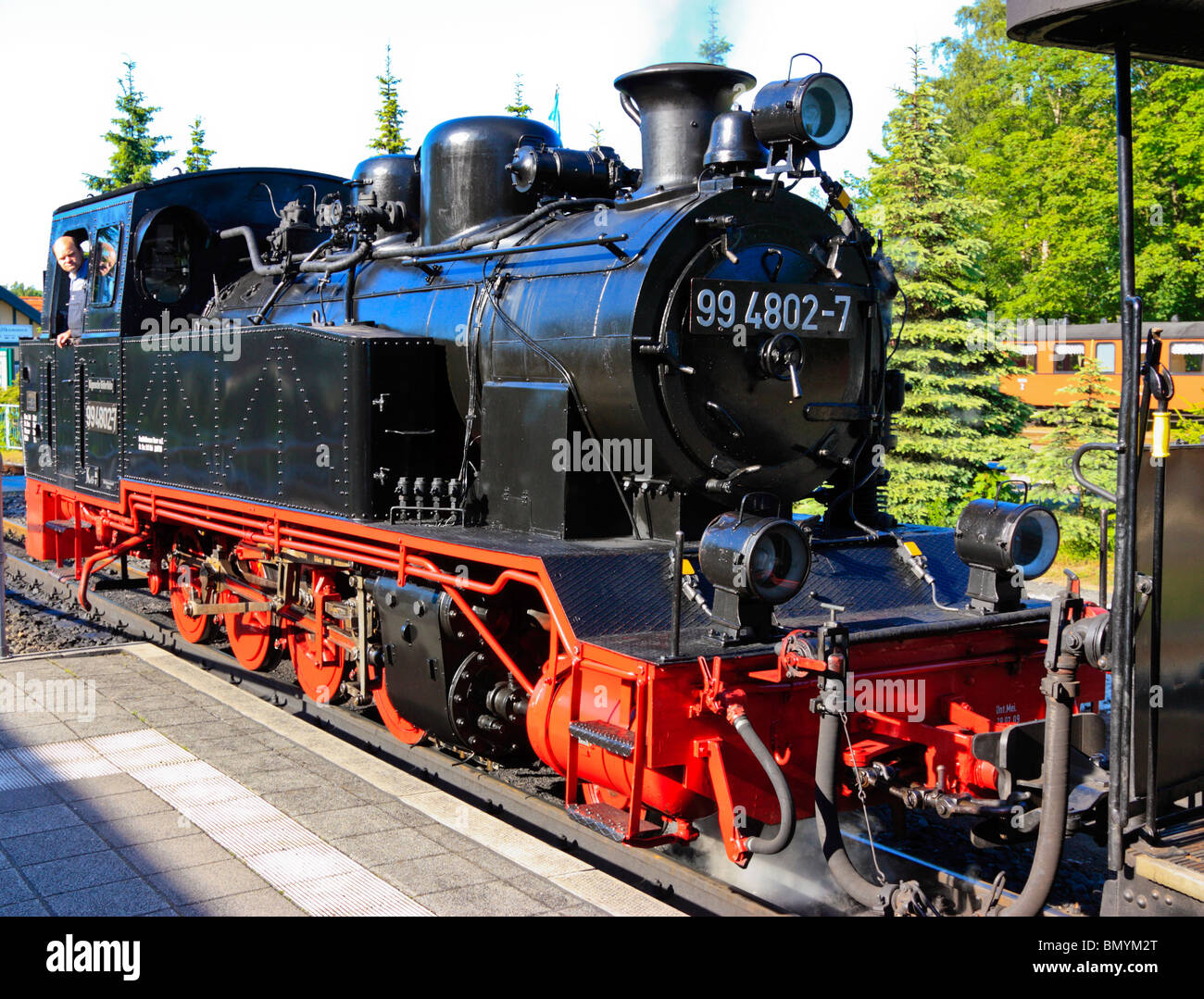 Narrow Gauge Steam Train "Rasender Roland" in Putbus, Ruegen Stock ...