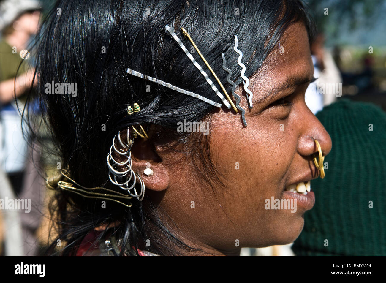 Portrait of a Dongariya Kondh woman wearing her traditional clothing ...