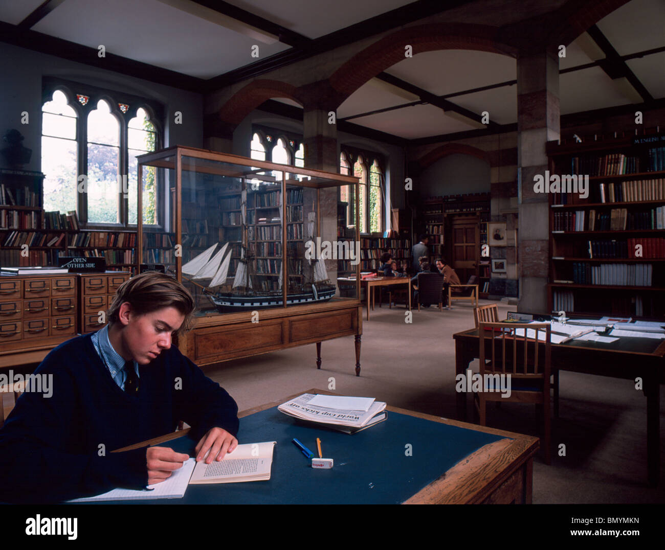 Rugby school Temple Reading Room, 1980's Stock Photo - Alamy