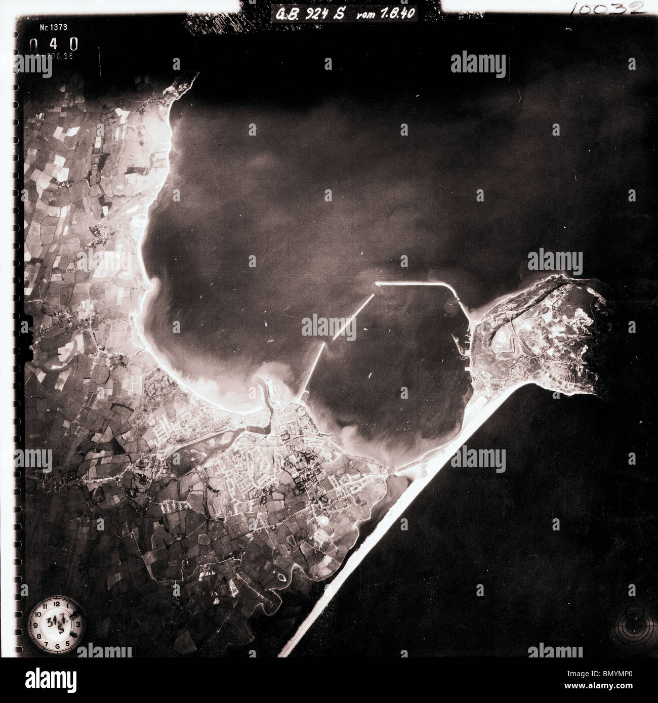 Portland Harbour - Dorset 1940 Naval Base Luftwaffe Aerial Image Stock ...