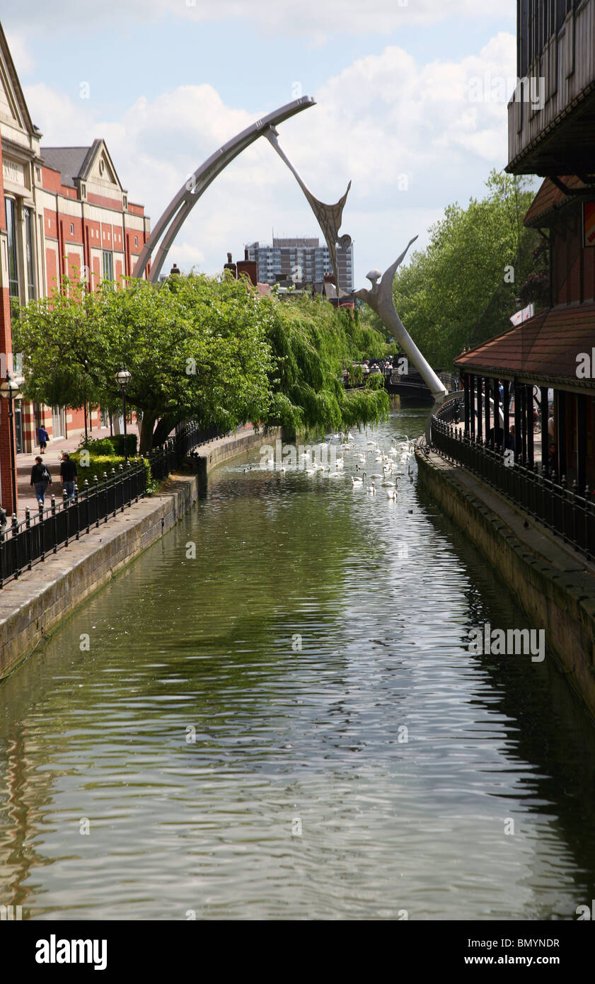 Empowerment - A modern sculpture spanning the River Witham in Lincoln ...