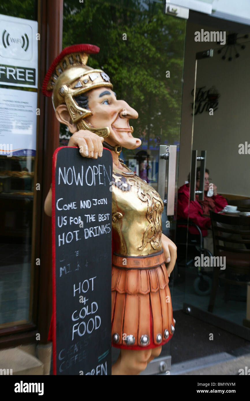 Restaurant sign in the old Roman city of Chester Stock Photo - Alamy