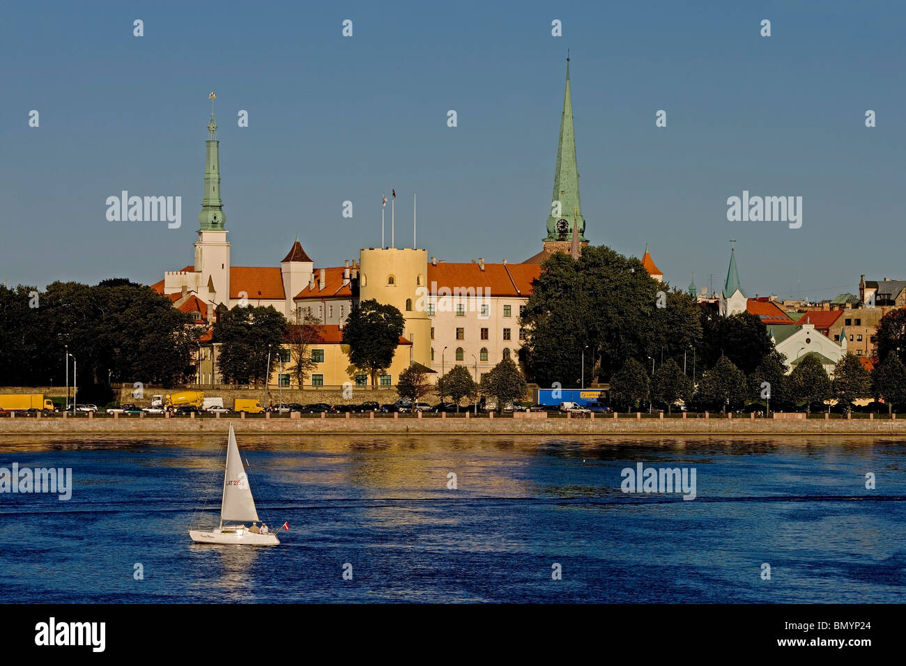 Latvia,Riga,Daugva River,Riga castle Stock Photo - Alamy