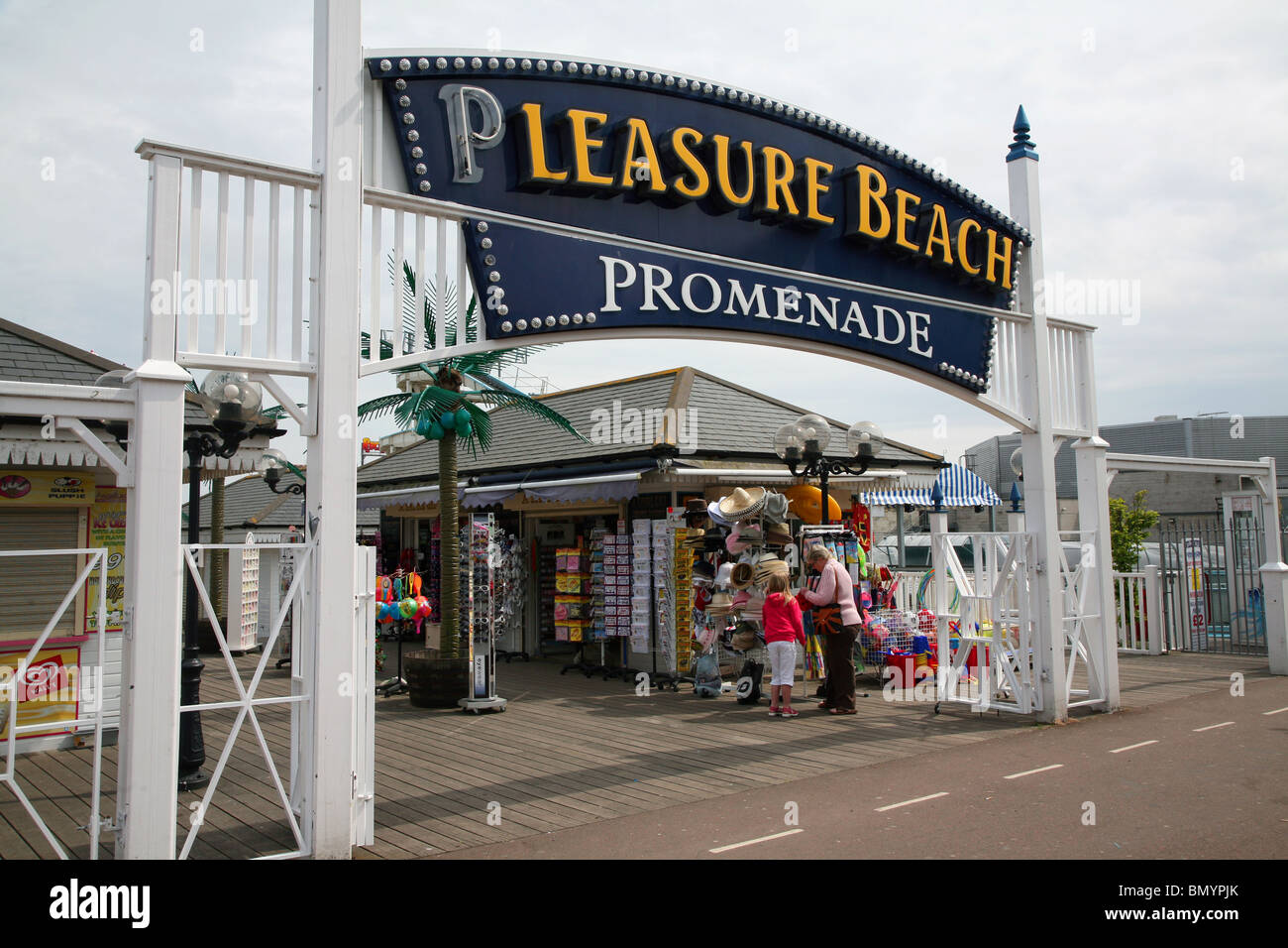 Entrance to Pleasure Beach, a leisure and amusement complex on the ...