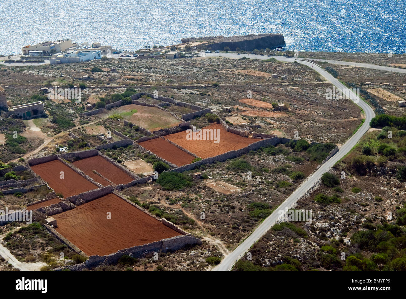 Ghar Lapsi Coast, Aerial View, Malta Island, Republic of Malta Stock ...