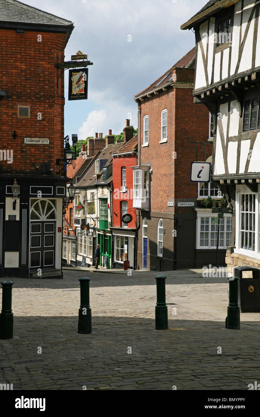 Exchequer Gate, in the medieval part of Lincoln close to the impressive ...