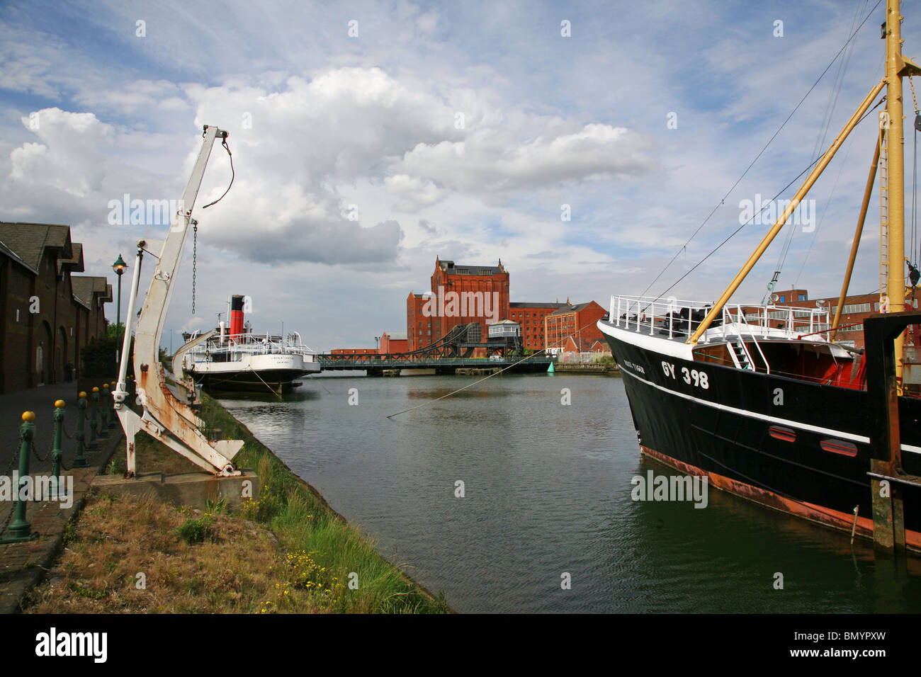 Old ships moored at the National Fishing Heritage Centre on Alexandra ...