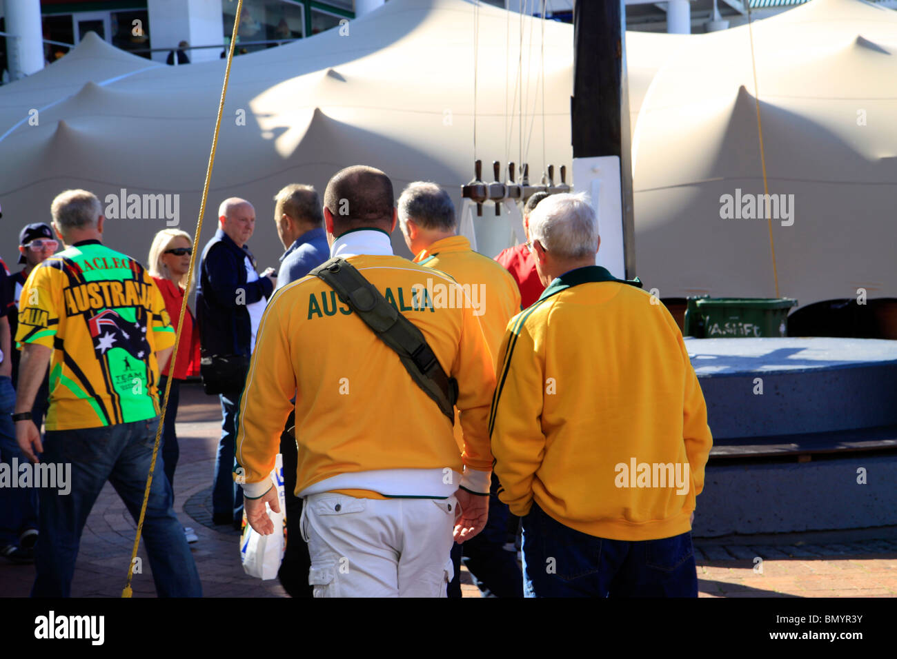Australian soccer supporters at the V&A Waterfront during 2010 FIFA ...