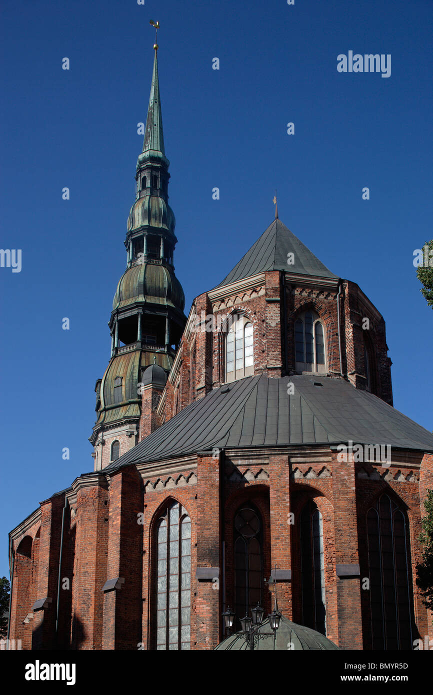 Latvia,Riga,St. Peter's Church Stock Photo - Alamy