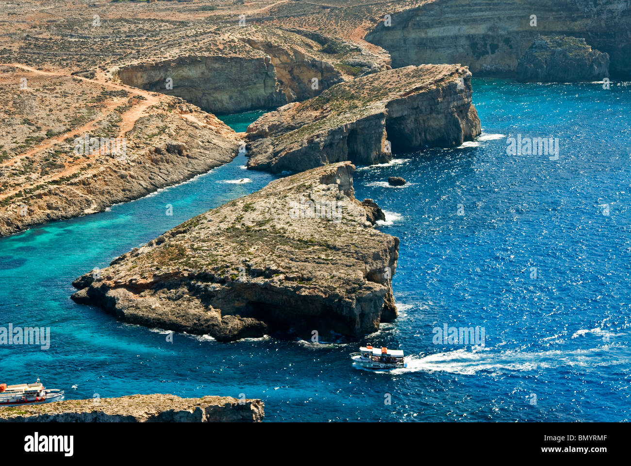 Cominotto Island, Comino, Aerial View, Republic of Malta Stock Photo ...