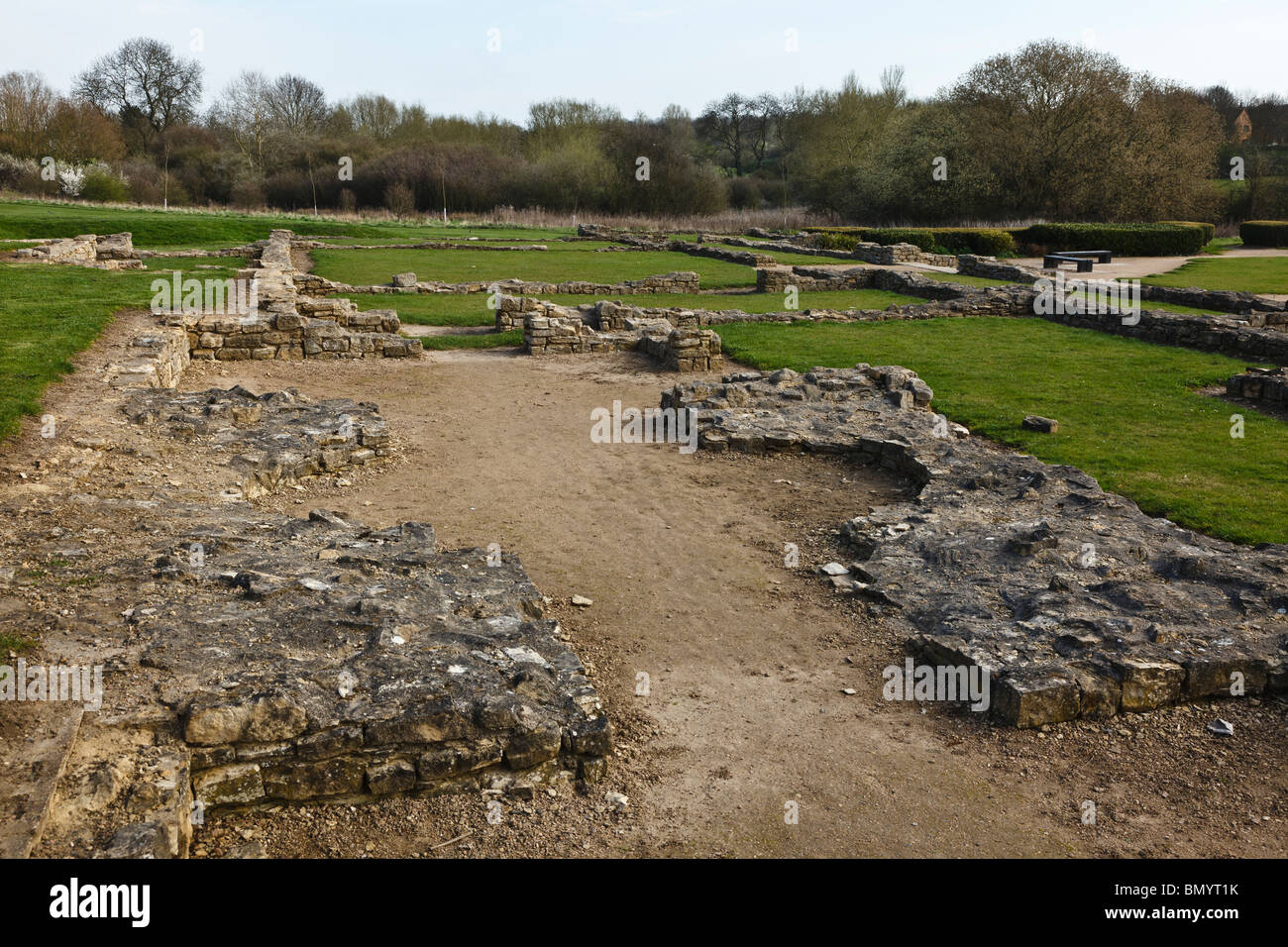 Remains of Roman villa at Bancroft, Milton Keynes, Buckinghamshire ...