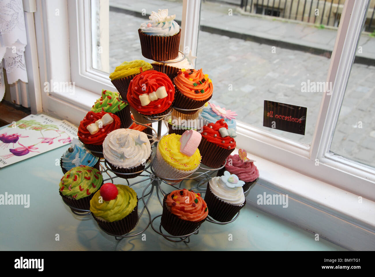 choice of colourful cakes Bath United Kingdom Stock Photo - Alamy