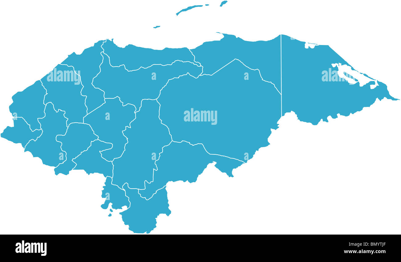 Honduras map hi-res stock photography and images - Alamy