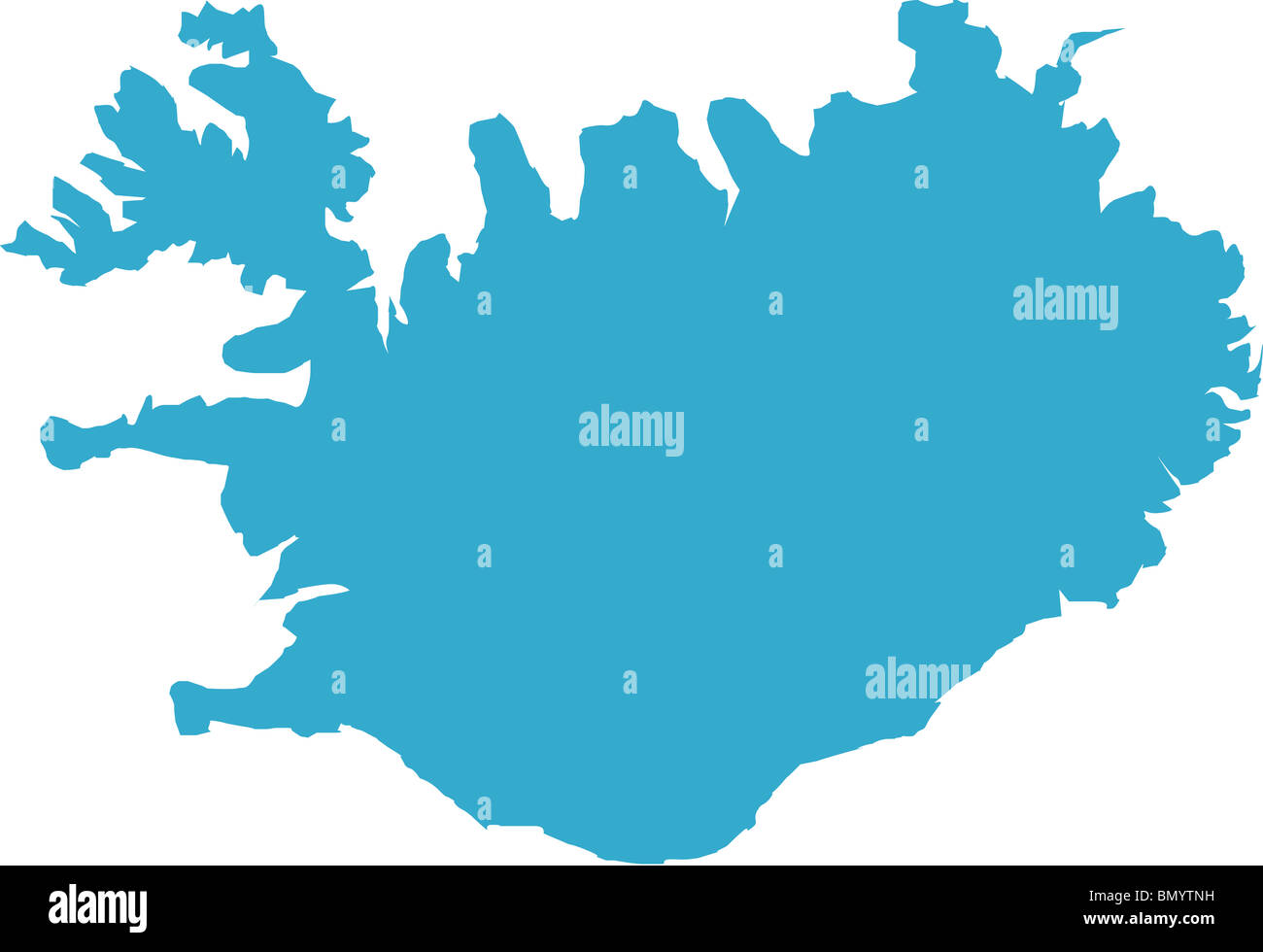 There is a map of Iceland country Stock Photo - Alamy