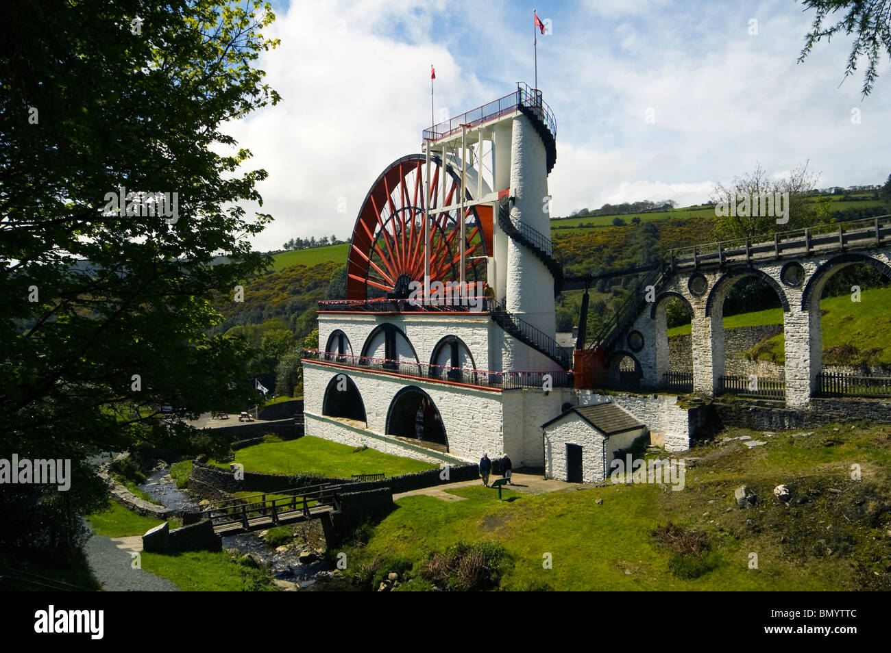 The Great Laxey Wheel, or Lady Isabella wheel, at Laxey, Isle of Man ...