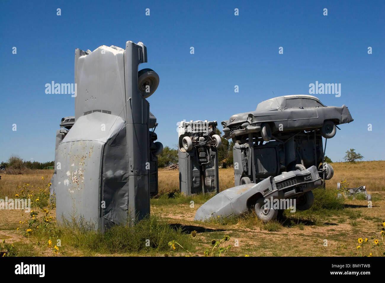 Carhenge is a replica of Stonehenge built with old cars by Jim Reinders ...
