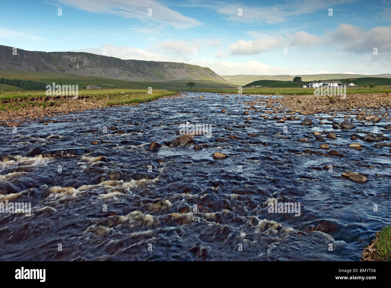 Cronkley Fell and the Point where the River Tees and Harwood Beck Merge ...