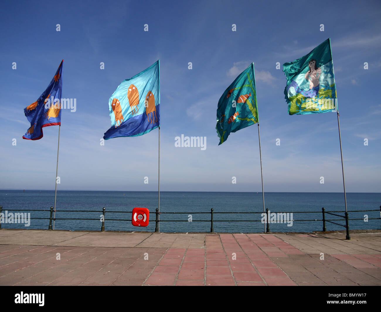 Golowan Festival Flags Penzance Cornwall June 2010 Stock Photo - Alamy