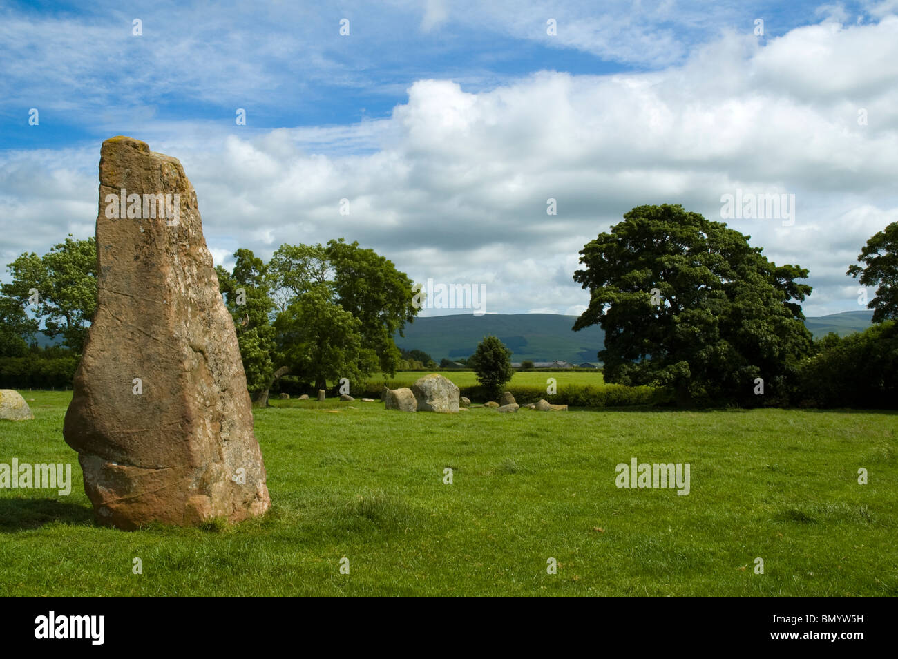'Long Meg and her Daughters' stone circle, also known as Maughanby ...