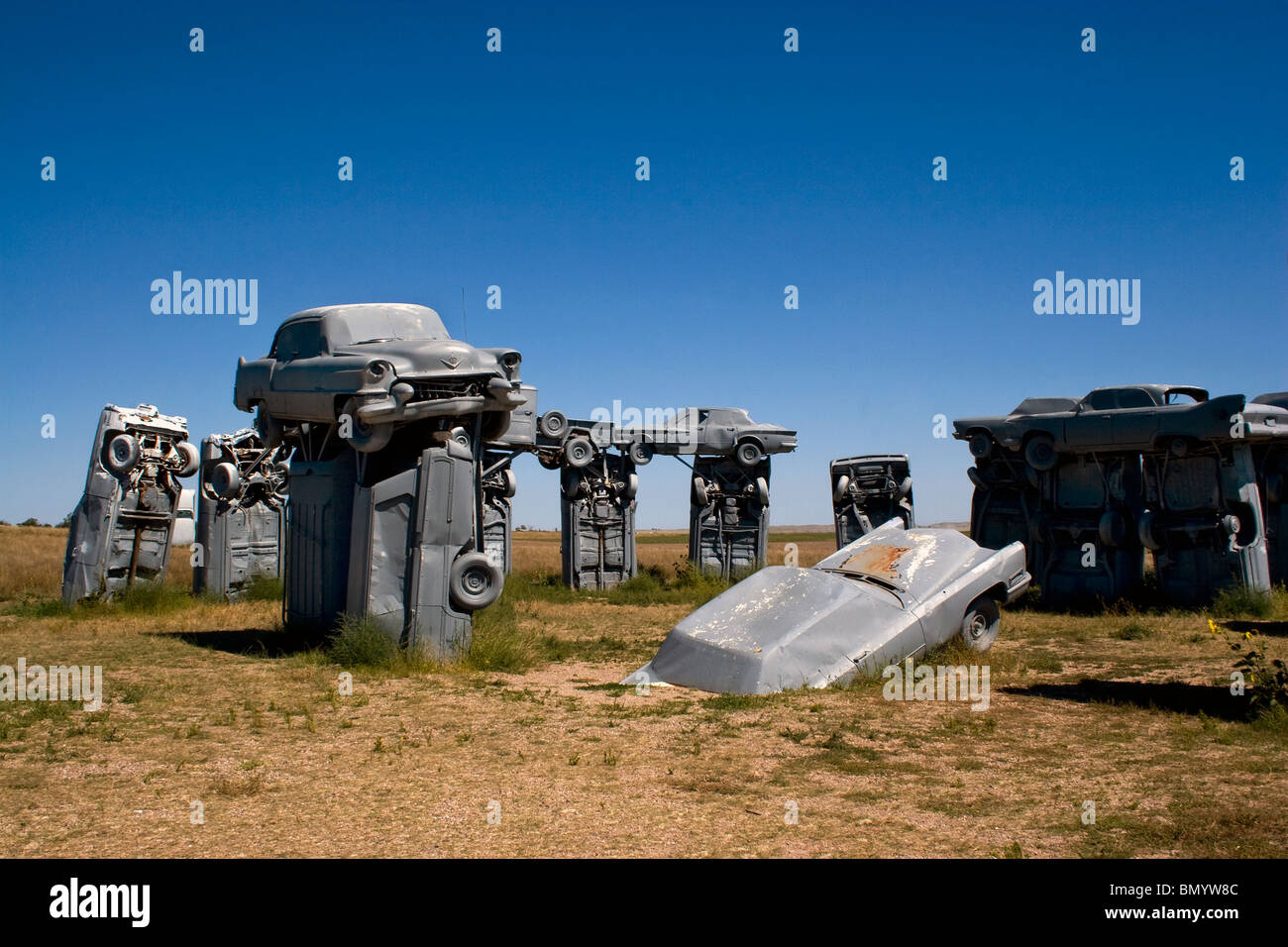 Carhenge is a replica of Stonehenge built with old cars by Jim Reinders ...