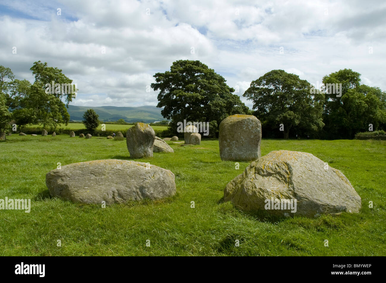 'Long Meg and her Daughters' stone circle, also known as Maughanby ...
