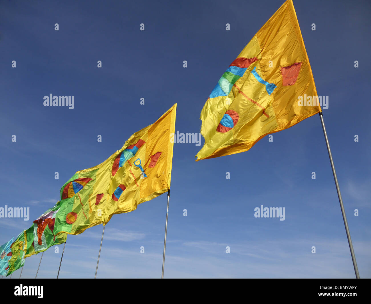 Golowan Festival Flags Penzance Cornwall June 2010 Stock Photo - Alamy