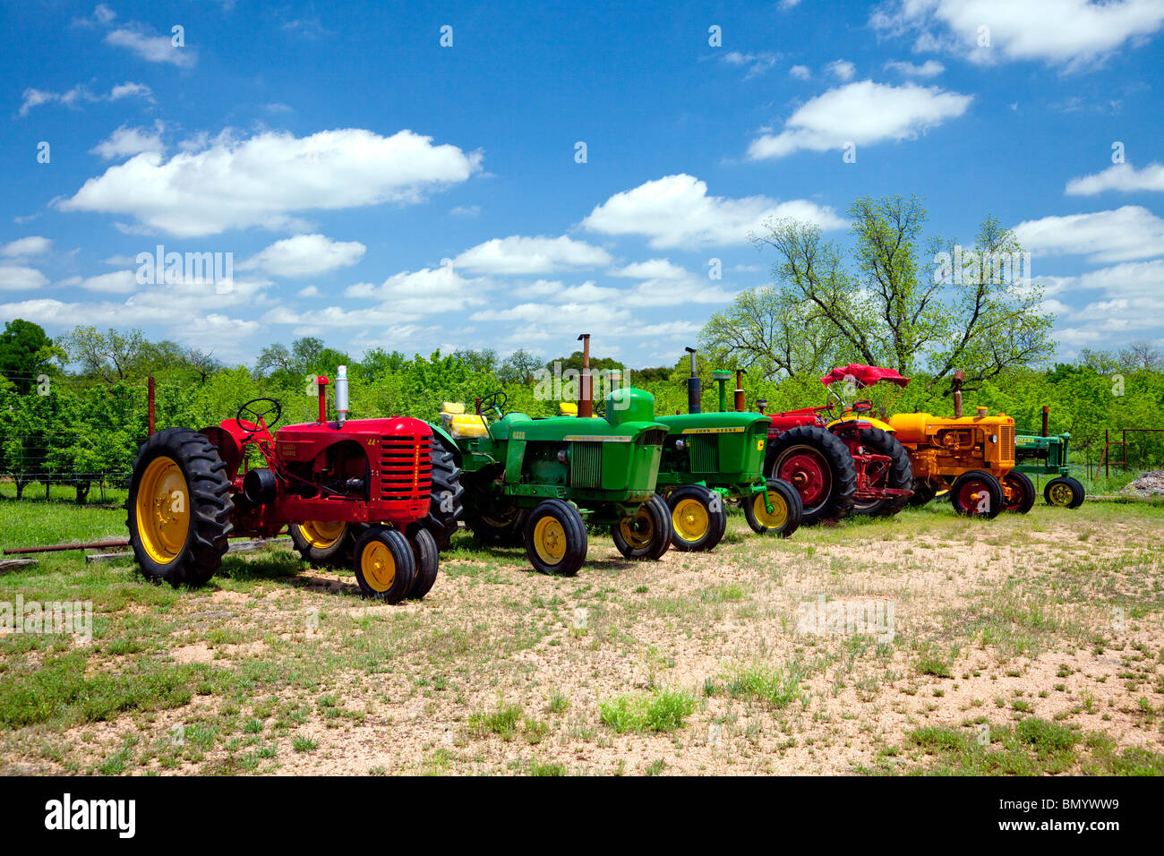 Antique tractor exhibit in Mason, Texas, USA Stock Photo - Alamy