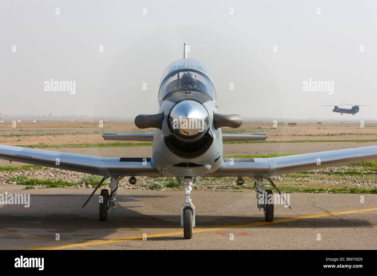 Camp Speicher, Iraq - U.S. Air Force pilots in an Iraqi Air Force T-6 ...