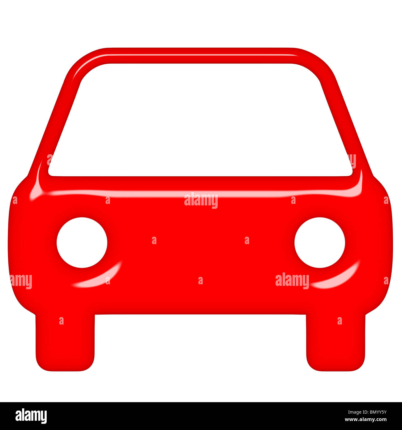 3d white car Cut Out Stock Images & Pictures - Alamy