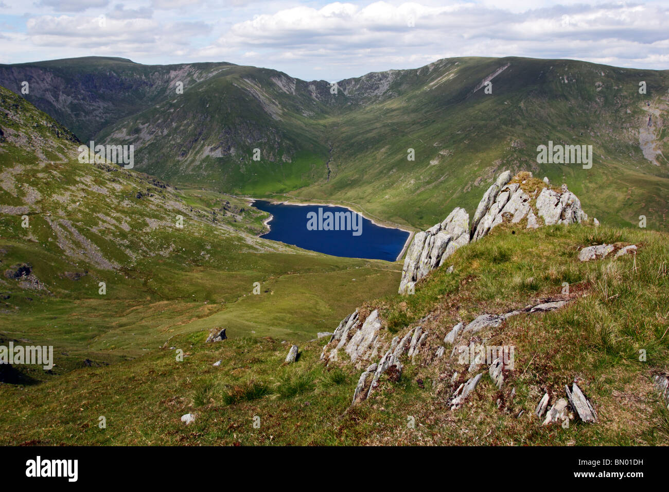 Kentmere reservoir from Yoke, near Kentmere in the English lake ...